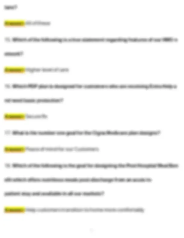 Cigna Medicare Product And Benefits Exam Actual 2025 Exam with ...