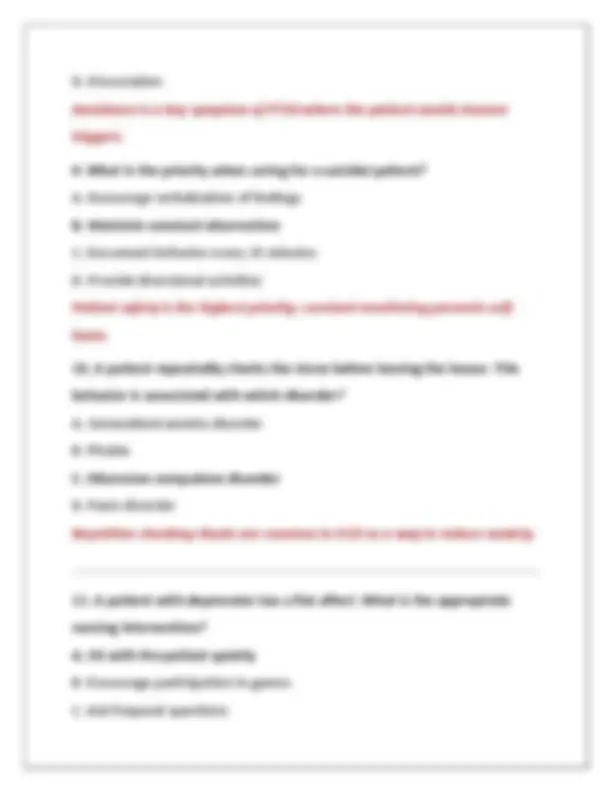 PROPHECY RN BEHAVIORAL HEALTH PRACTICE EXAM 1 QUESTIONS AND CORRECT ...