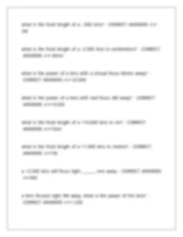 Optics: Questions and Answers on Light, Lenses, and Refraction | Exams ...