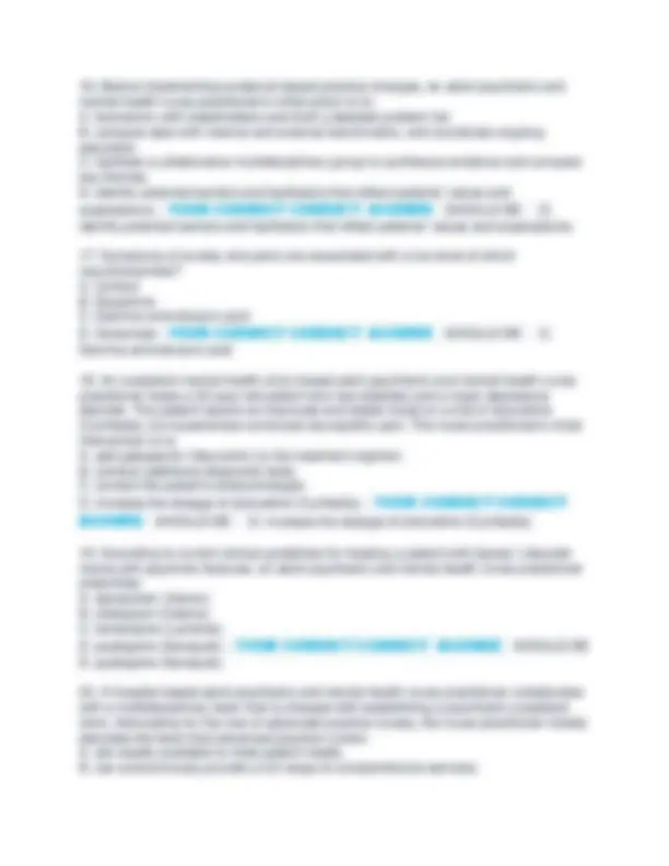 ANCC - PMHNP SAMPLE TEST EXAM 158 QUESTIONS AND ANSWERS WITH STUDY ...