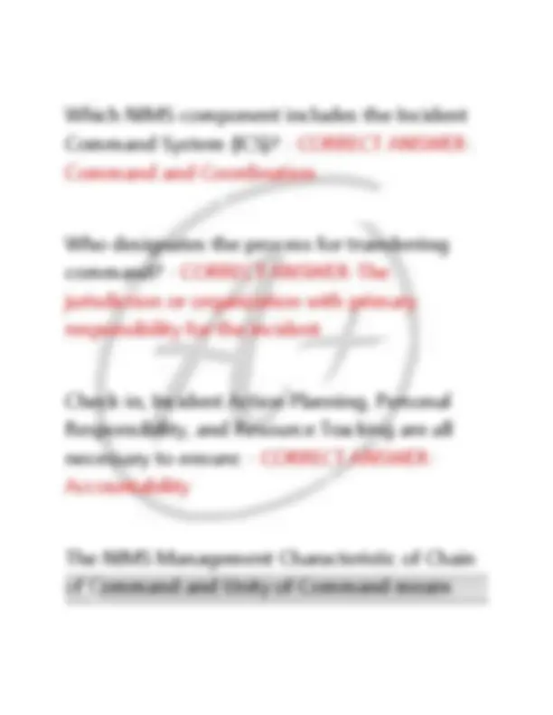 FEMA IS-100.C: Introduction to the Incident Command 100% VERIFIED ...
