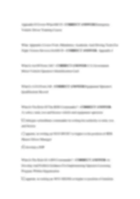 AR 600-55 Exam 2025 – Questions and Correct Solutions – Army Driver and ...