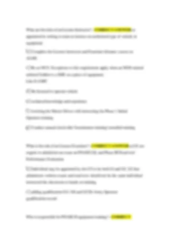 AR 600-55 Exam 2025 – Questions and Correct Solutions – Army Driver and ...