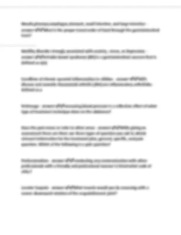 Massage Therapy Mblex Practice test solution.pdf | Exams Nursing | Docsity