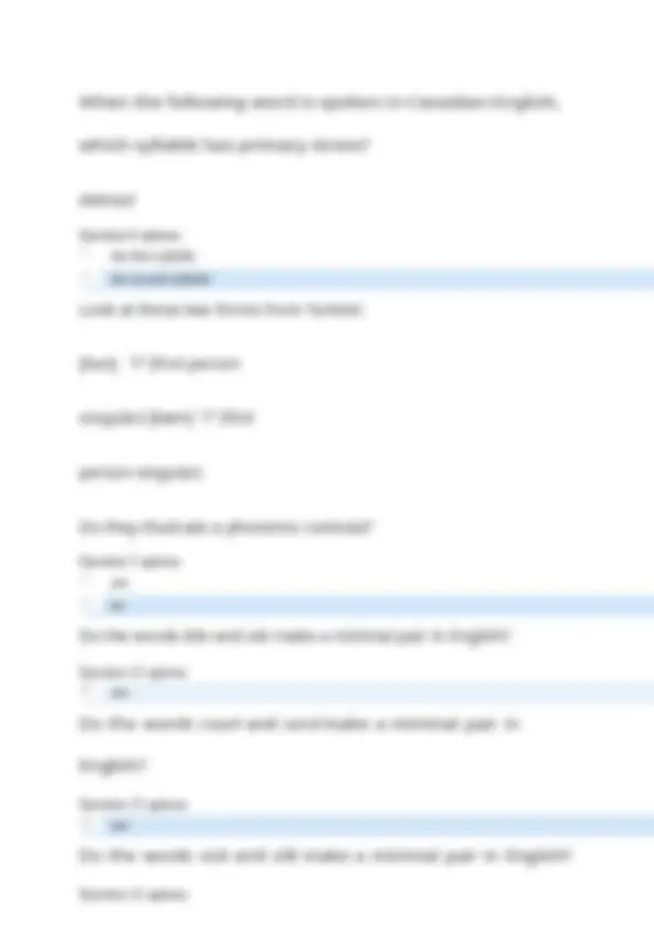 Linguist 1A03 Introduction to Linguistics I - quiz 5 passed test ...