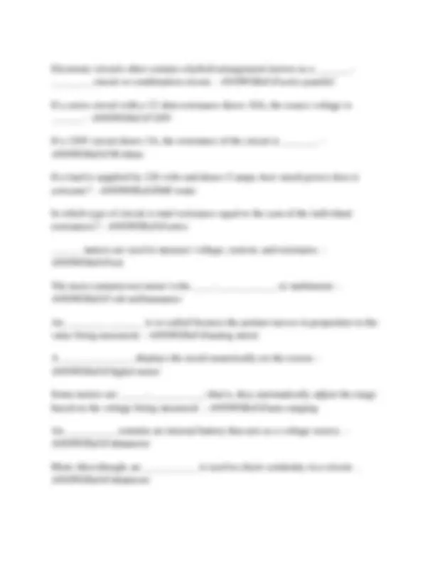 HVAC Level 1 Module 3 Electricity Questions And Answers With Verified ...