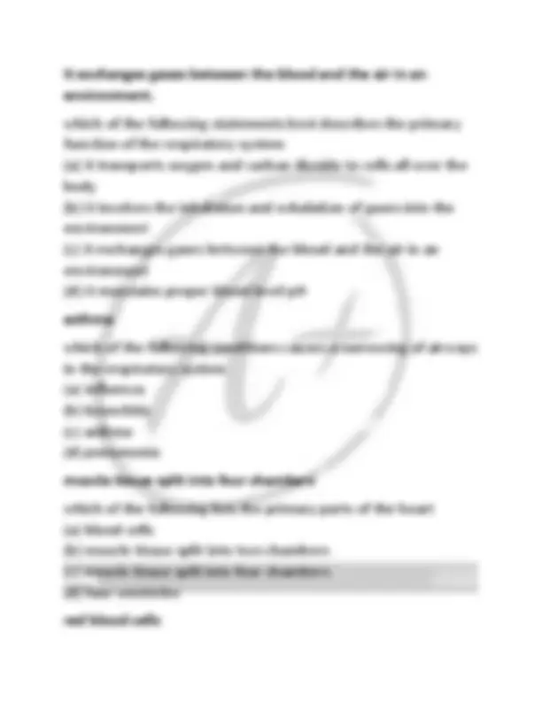 SCIENCE SECTION TEAS EXAM (tristine) Flashcards _ 100- SURE ANSWERS ...