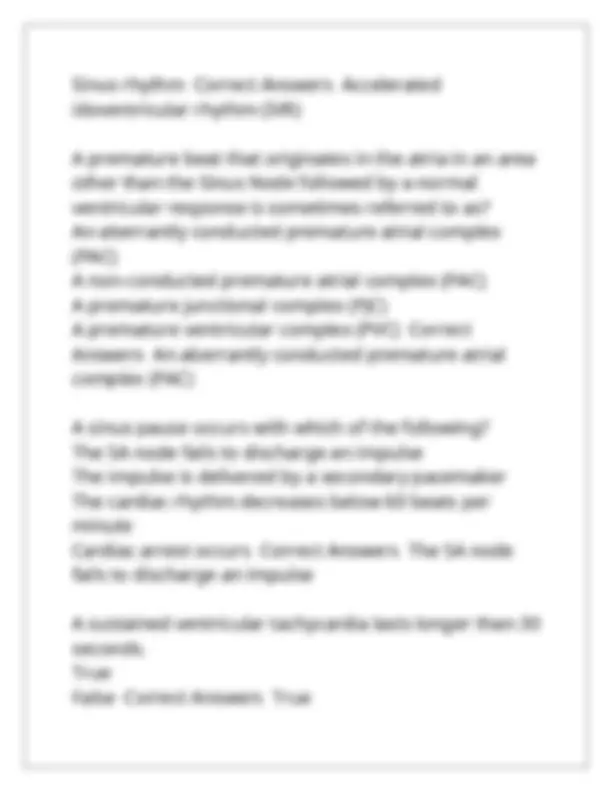 Kaiser post test rhythms & heart blocks Questions With Complete ...