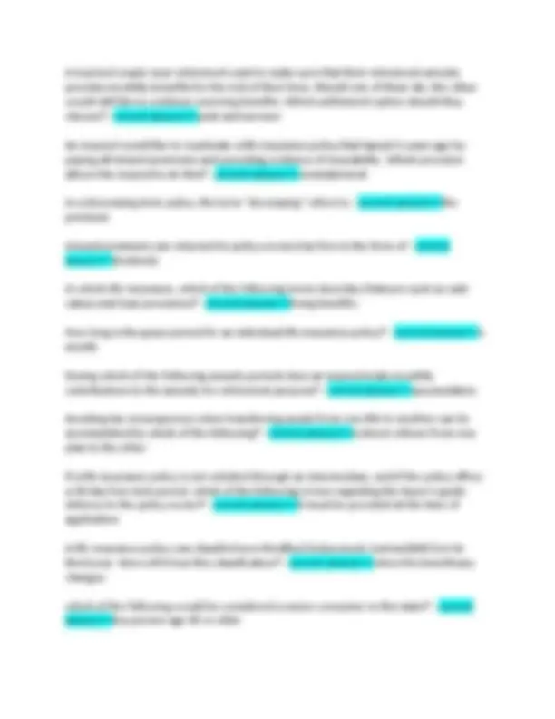 WI Life Insurance Exam 2025-2026 With Correct Verified Answers Graded ...