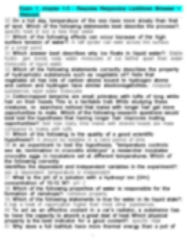 Exam 1, chapter 1-3 - Requires Respondus LockDown Browser + Webcam.pdf | Exams Nursing | Docsity