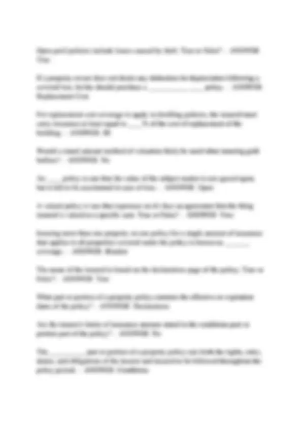 NEW 2025 PERSONAL LINES INSURANCE EXAM QUESTIONS WITH 100% VERIFIED ...