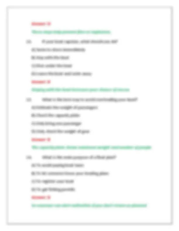 TENNESSEE BOATING SAFETY EDUCATION PRACTICE EXAM QUESTIONS AND CORRECT ...