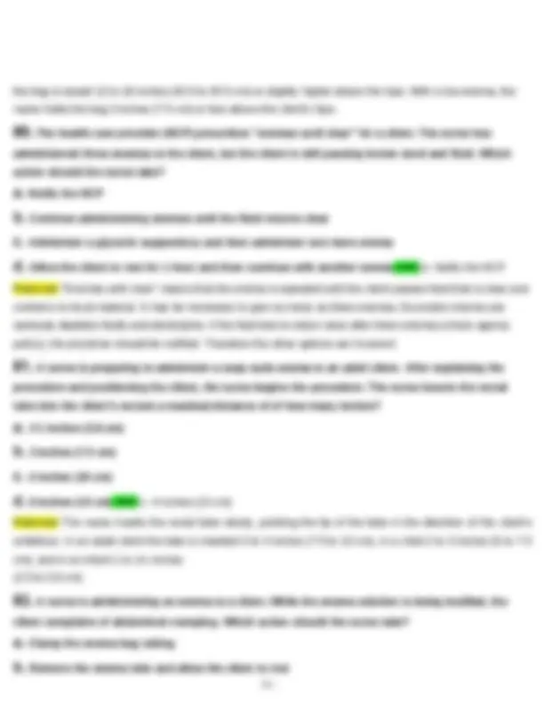 Module 7 HESI/Saunders Basic Care and Comfort | Exams Nursing | Docsity