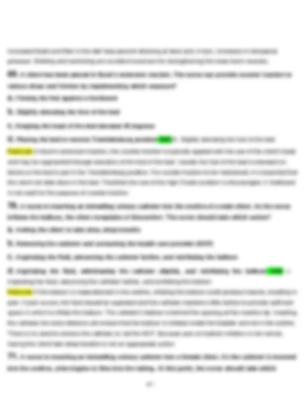 Module 7 HESI/Saunders Basic Care and Comfort | Exams Nursing | Docsity