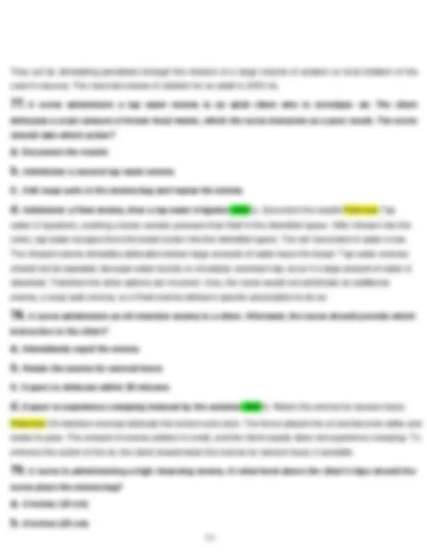 Module 7 HESI/Saunders Basic Care and Comfort | Exams Nursing | Docsity