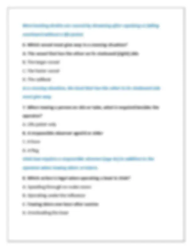 UTAH BOATING SAFETY EDUCATION TEST QUESTIONS AND CORRECT ANSWERS ...