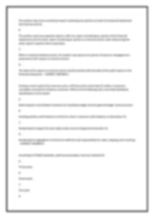 AUDIT FINAL EXAM – COMPLETE 250 QUESTIONS WITH CORRECT ANSWERS ...