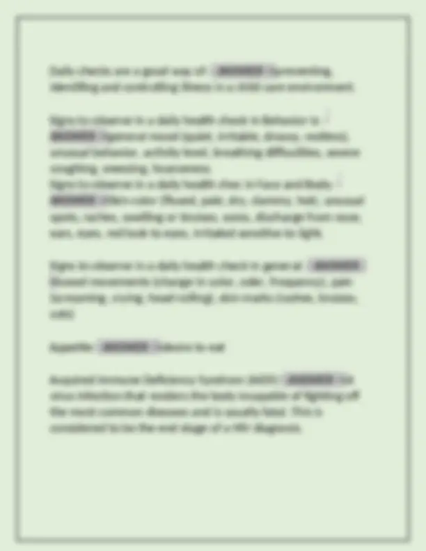 DCF, SAFETY, HEALTH, AND NUTRITION FINAL EXAM QUESTIONS WITH COMPLETE ...