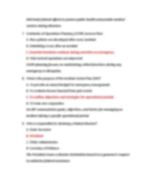 EMERGENCY PREPAREDNESS RESPONSE COURSE (EPRC) - EXECUTIVE AND COMMANDER ...