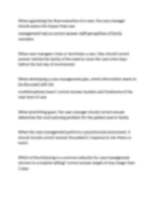Chapter 6 - The Case Management Process Questions with Accurate Answers ...