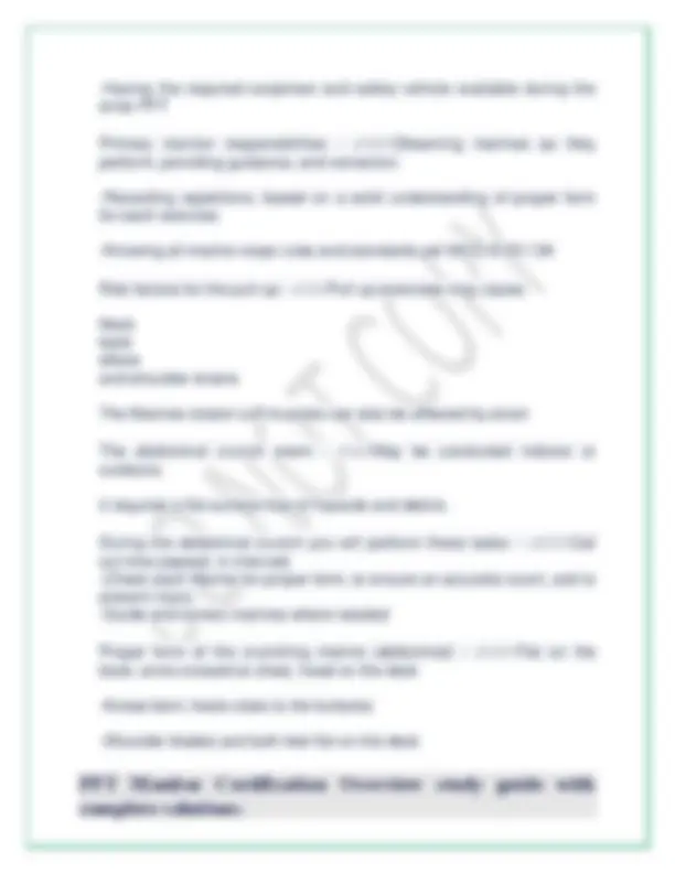 PFT Monitor Certification Overview Study Guide with Complete Answers | Exams Nursing | Docsity