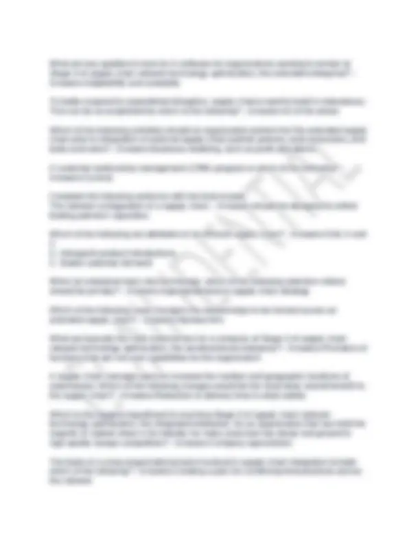 CSCP APICs Section 1B (Chapters 1-8) Questions with Answers Rated 100% ...