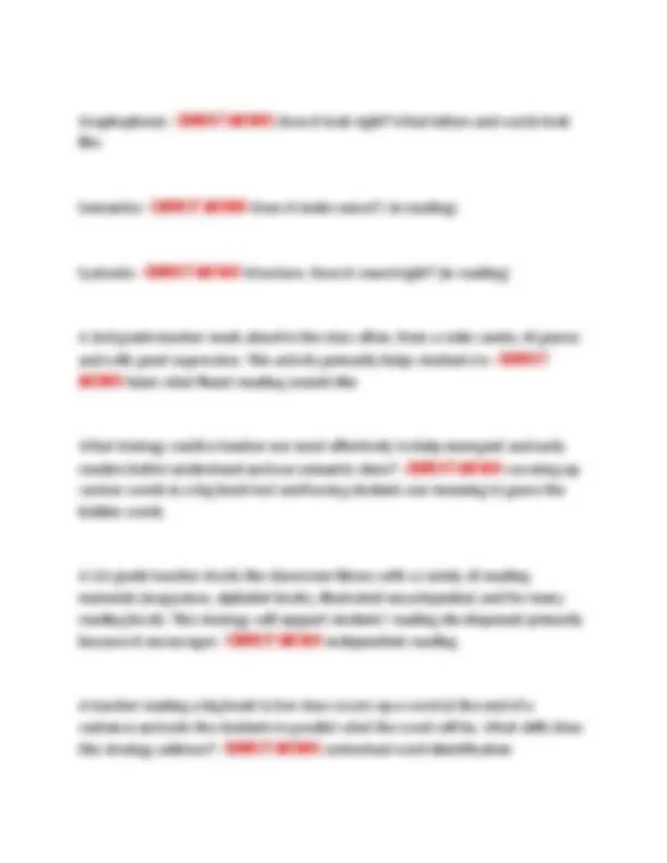 Early Childhood Education Exam Prep: Questions and Answers for Educators | Exams Nursing | Docsity