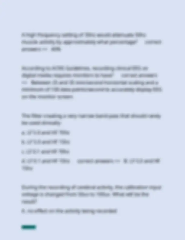 EEG STUDY GUIDE FOR REGISTRY (ASET REVIEW QUESTIONS) EXAM WITH 100% ...