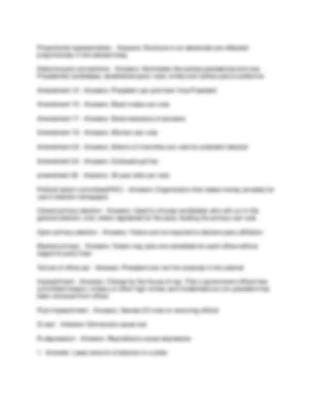 POS 2041 EXAM 3 STUDY GUIDE | Exams Social Sciences | Docsity