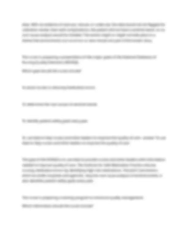 Quality Improvement Practice Questions Exam And Complete Answers ...