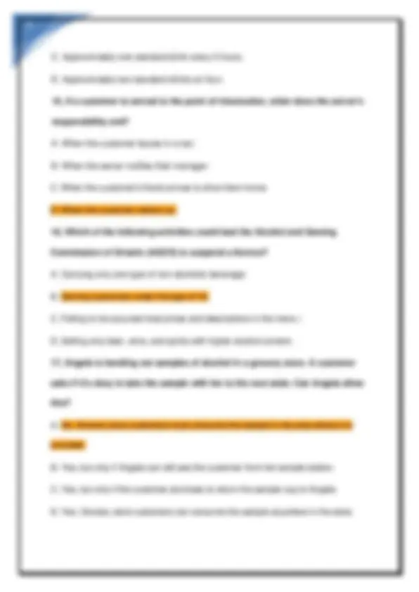 Smart Serve Practice Test Questions and Answers Latest | Exams Nursing ...