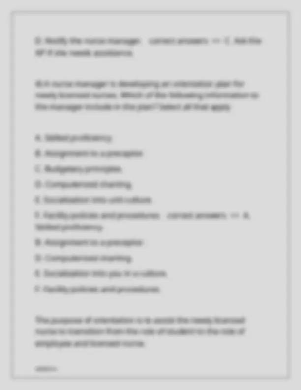 ATI NURSING LEADERSHIP AND MANAGEMENT EXAM WITH CORRECT ANSWERS 2025 ...