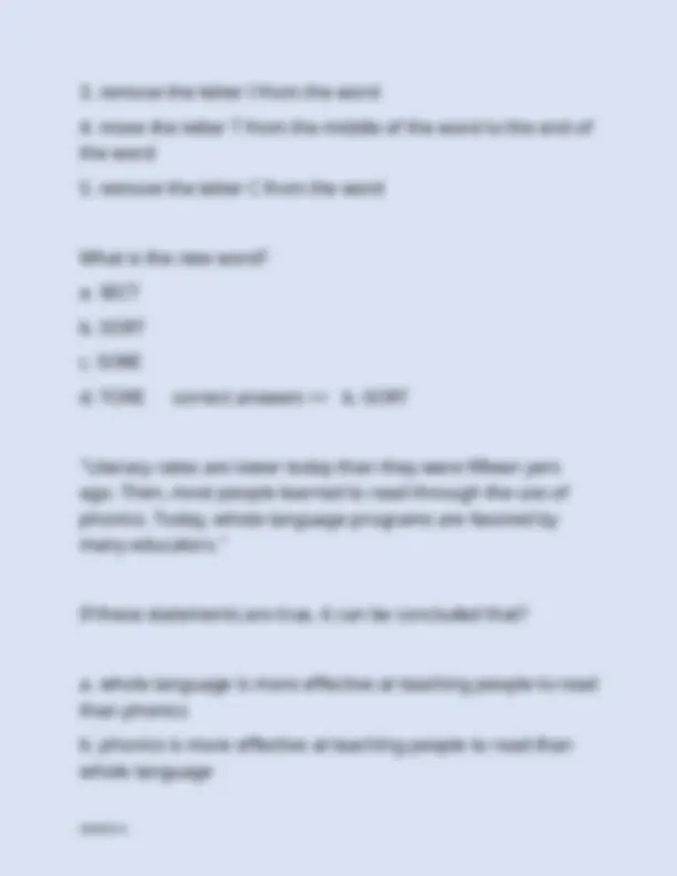 T E A S PRACTICE TEST (ENGLISH, READING, MATH, SCIENCE) EXAM WITH 100% ...
