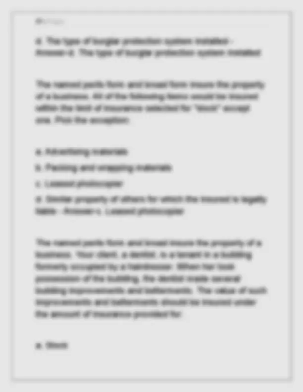 Insurance Fundamentals: Practice Exam Questions 2025 | Exams Insurance ...