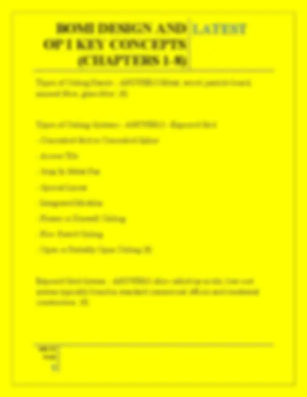 BOMI DESIGN AND OP I KEY CONCEPTS (CHAPTERS 1-8) QUESTIONS AND ANSWERS ...
