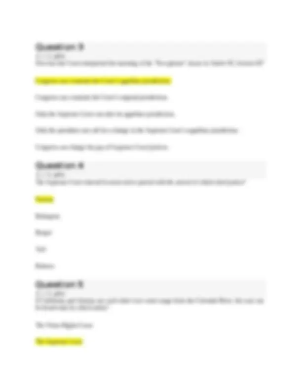 Liberty University GOVT 220 Quiz 2 Week 4 Module 4| Complete 100% Questions & Answers 2025 ...