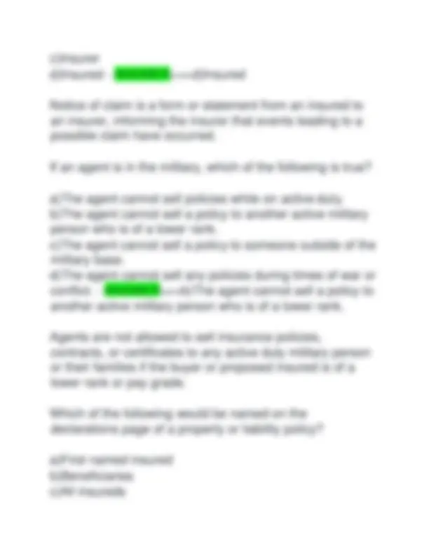 PERSON LINES FLORIDA EXAM QUESTIONS WITH COMPLETE SOLUTIONS GUARANTEED ...