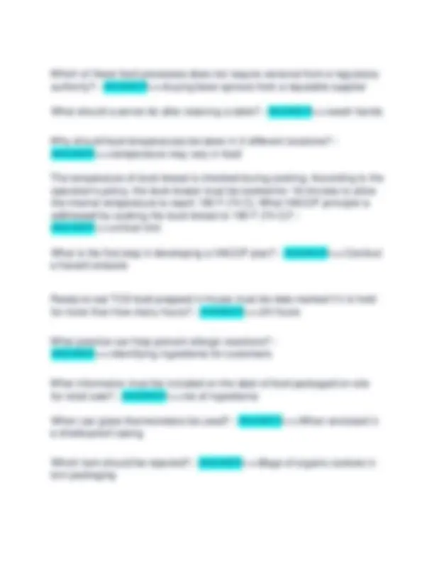 WALMART FOOD SAFETY TEST EXAM QUESTIONS WITH COMPLETE SOLUTIONS ...