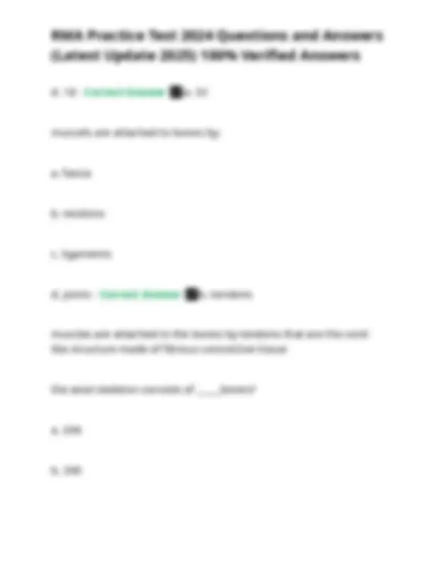 RMA Practice Test 2024 Questions and Answers (Latest Update 2025) 100% ...