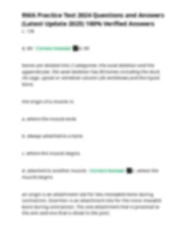 RMA Practice Test 2024 Questions and Answers (Latest Update 2025) 100% ...