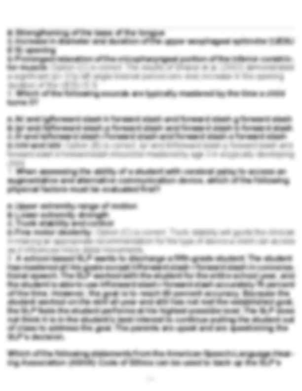 SLP Praxis Practice Test – Form 2 Comprehensive Speech-Language ...