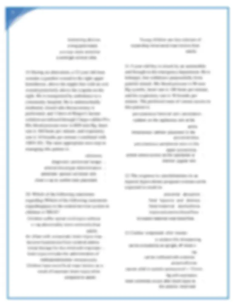 ATLS Post-Test: MCQ Questions and Answers (4 Diverse Versions Combined ...