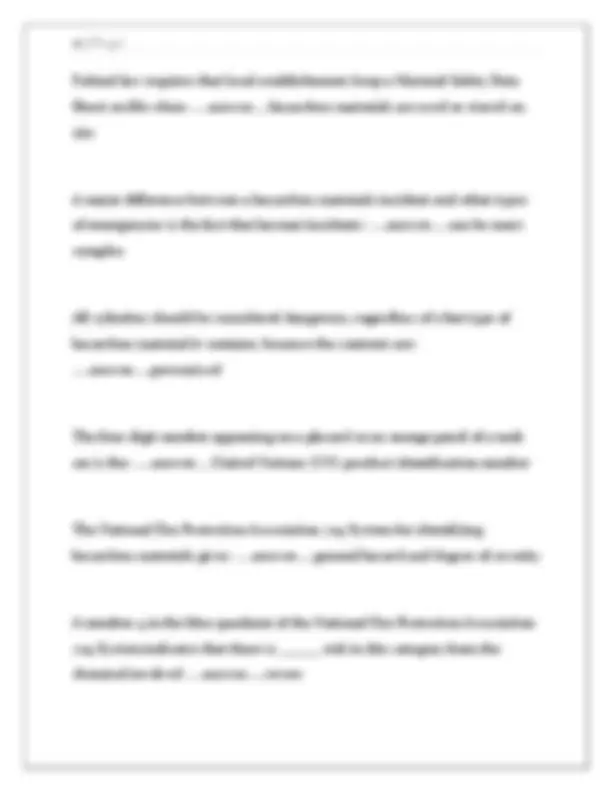 TCFP & GFD Hazmat Awareness/Ops Exam Bank: 500 Expert-Verified ...
