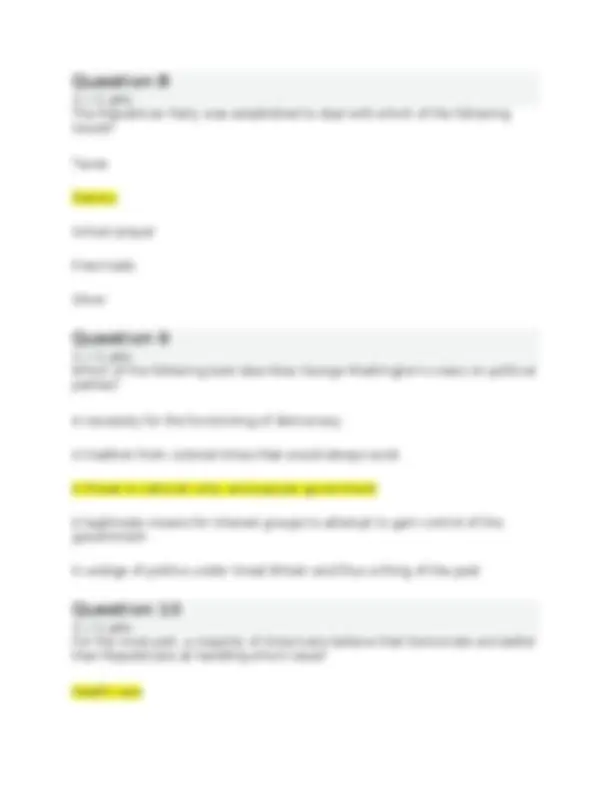 Liberty University GOVT 220 Quiz 1 Week 7 Module 7 : Political Parties ...