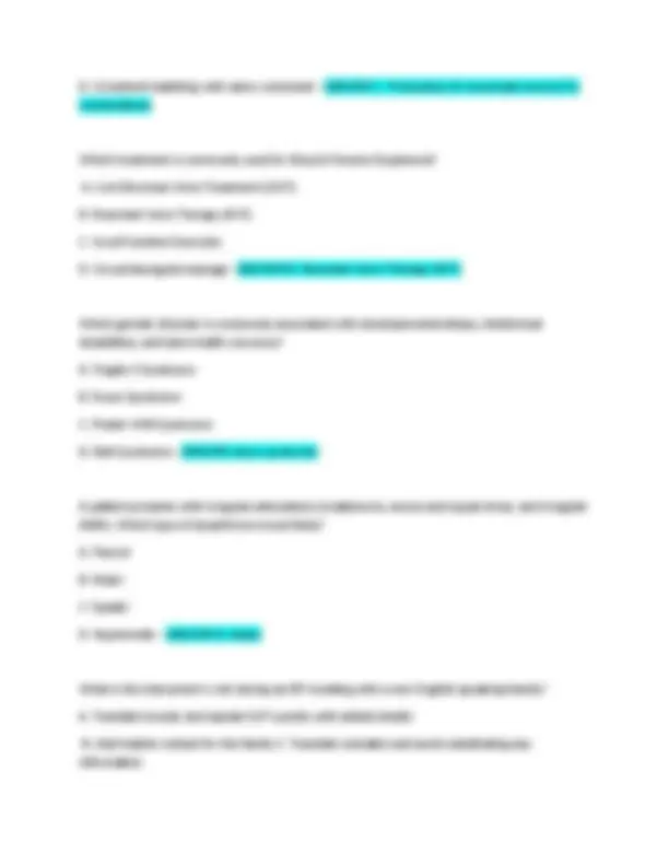 SLP - PRAXIS EXAM JULY 2025 QUESTIONS AND ANSWERS (100% VERIFIED ...