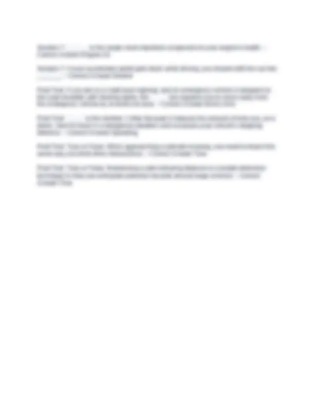 NSC Defensive Driving Course Exam With 100% Correct And Verified ...