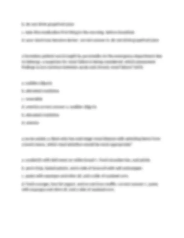 CC Renal Practice Questions With Accurate Answers | Exams Nursing | Docsity