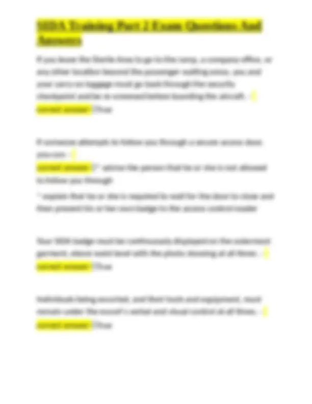 SIDA Training Part 2 Exam Questions And Answers | Exams Security ...