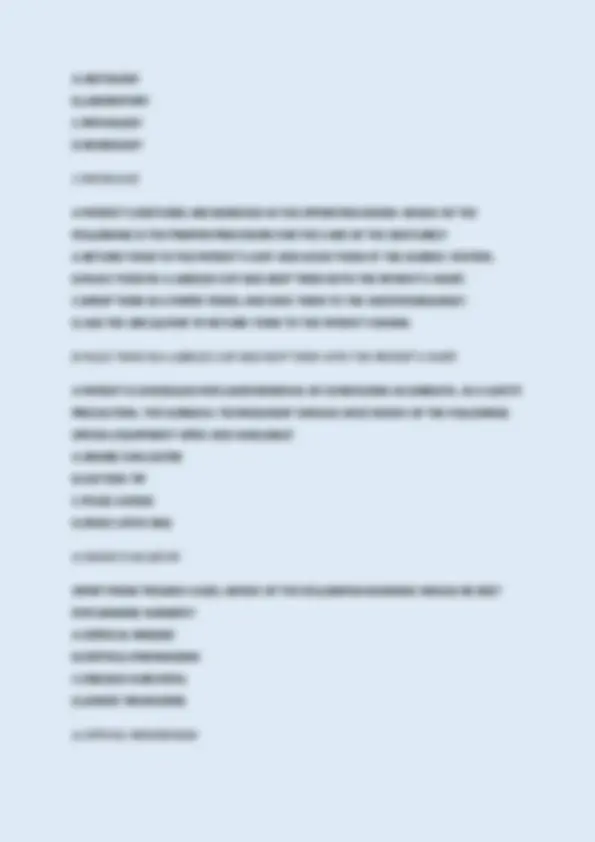 NBSTSA CERTIFIED SURGICAL TECHNOLOGIST SELF-ASSESSMENT EXAMINATION A&B ...