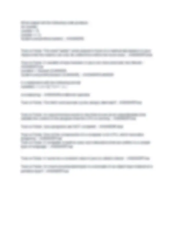 CS 1102 SELF-QUIZ UNIT 1 EXAM QUESTIONS WITH ANSWERS. | Exams Computer Security | Docsity